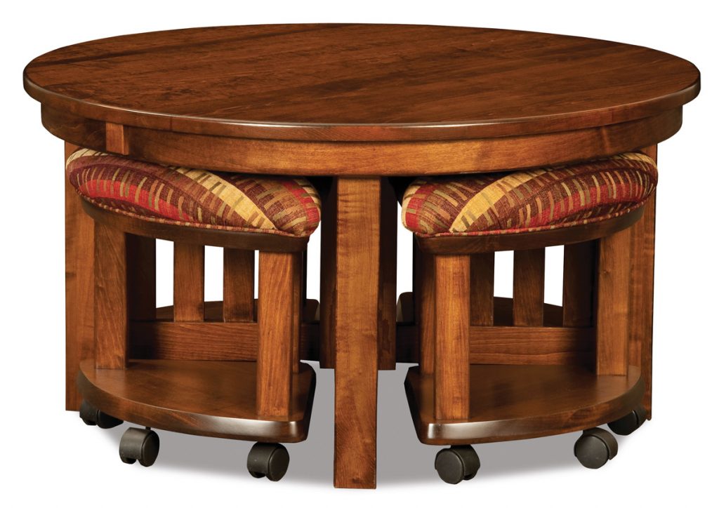 Up to 33% Off Round 5 Piece Table Bench Set - Amish Outlet Store