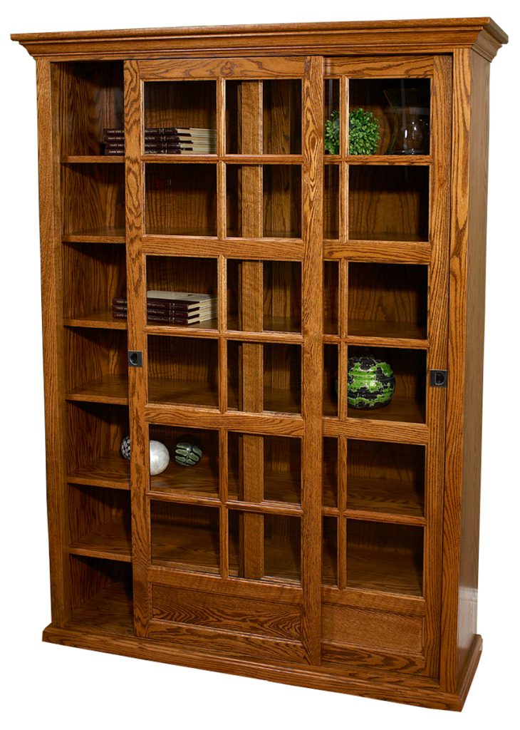 Up to 33% Off Amish Harrison Sliding Door Bookcase - Amish Outlet Store